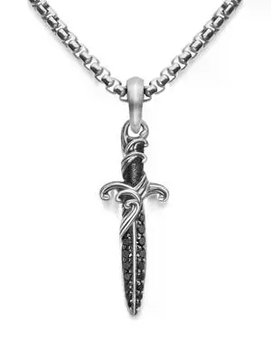 David Yurman Waves Dagger Amulet Diamond Pendant