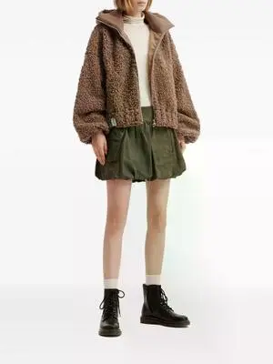 MUSIUM DIV. Fleece-texture Hooded Jacket - Brown