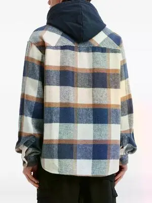 CHOCOOLATE Check-pattern Zip-up Shirt Jacket