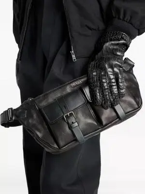 Prada Route Leather Shoulder Bag