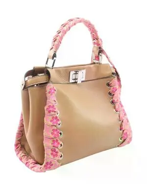 Fendi 2015-2017 Mini Ribbon Whipstitch Peekaboo Satchel
