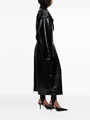 STAND STUDIO Hope Crocodile-embossed Trench Coat