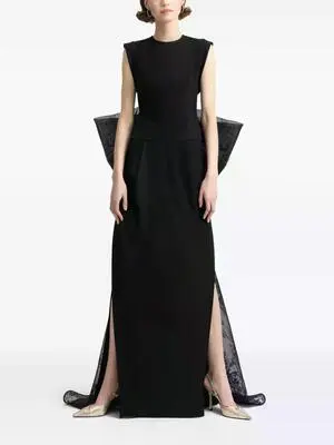 GEMY MAALOUF Lace-panel Oversized-bow Skirt
