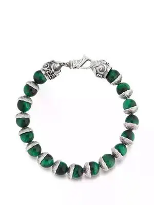 Emanuele Bicocchi Logo Beaded Bracelet - Silver