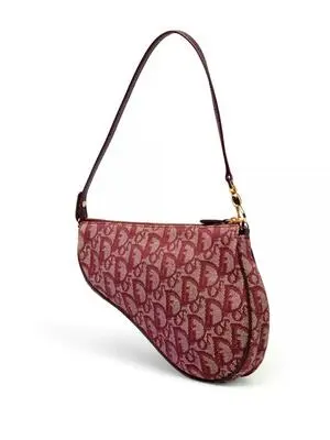 Dior 2004 Mini Diorissimo Canvas Saddle Pochette Shoulder Bag