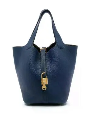 Hermès 2021 Clemence Picotin Lock 18 Handbag - Blue