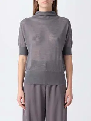 Paloma Wool Sheer Wool High Neck Short-sleeved Top - Grey