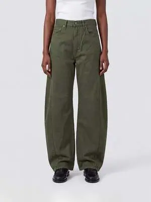 MOTHER The Half Pipe High-waisted Baggy Jeans In Cotton Denim - Green