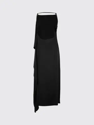 COURREGES Asymmetric Square-neck Crêpe Midi Dress