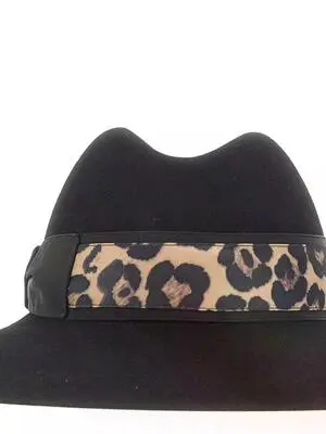 Borsalino Claudette Leopard-print Band Hat