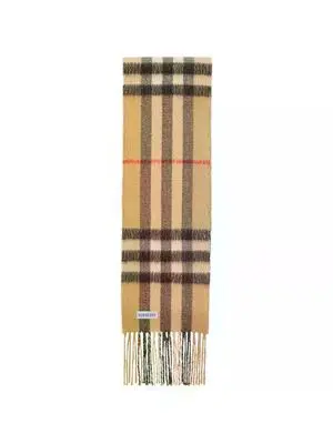 Burberry Narrow Sparkle Check Cashmere Scarf