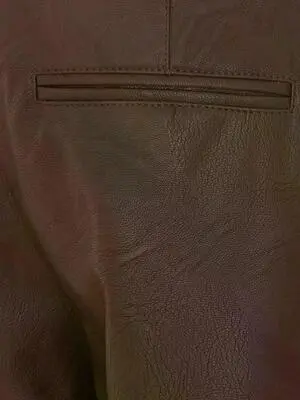 RUE DU BAC Faux-leather Straight Trousers