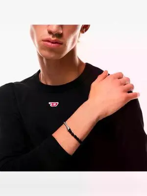 DIESEL® Black Agate Beaded Bracelet