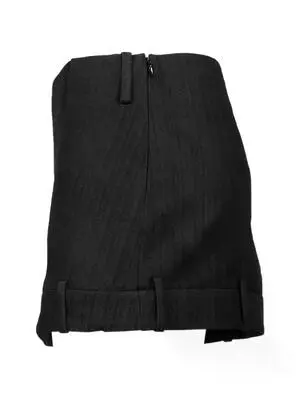 OPEN YY Tailored Pinstripe-pattern Mini Skirt - Black
