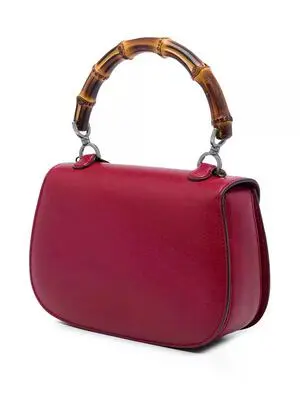 Gucci 2016-2026 Medium Calfskin Bamboo Top Handle Bag Satchel