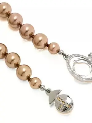 VIVIENNE WESTWOOD Orb Pearl-drop Necklace - Silver
