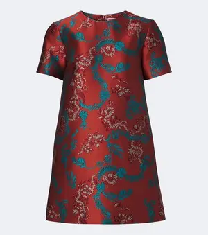 La DoubleJ Mini Swing Floral Jacquard Minidress - Multicoloured