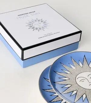 Jonathan Adler Muse Sun Small Set Of 4 Porcelain Plates