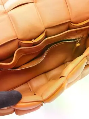 Bottega Veneta 2010-2026 Nappa Intrecciato Padded Cassette Crossbody Bag - Orange