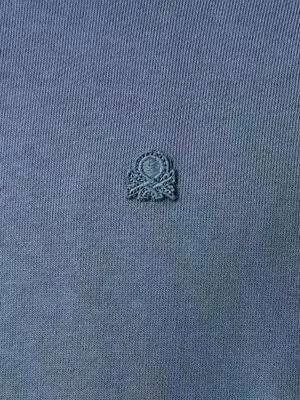 BENETTON Logo-embroidered Crew-neck Sweatshirt