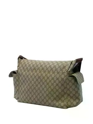 Gucci 2016-2026 Gg Supreme Flap Diaper Bag Travel Bag