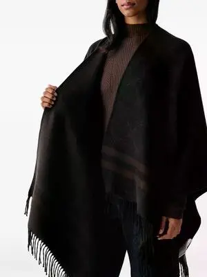 JOOP! Azra Fringed Logo-plaque Poncho