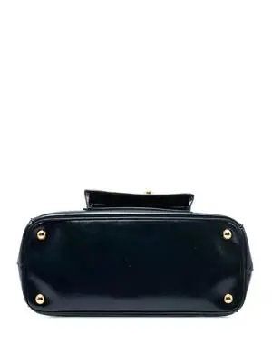 Prada 2010-2026 Saffiano Vernice Galleria Double Zip Front Pocket Satchel