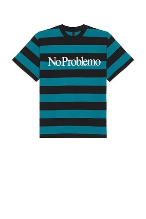 NO PROBLEMO Stripe Short Sleeve Tee