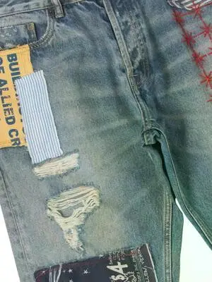 BLDG4 Patchwork Distressed Jeans
