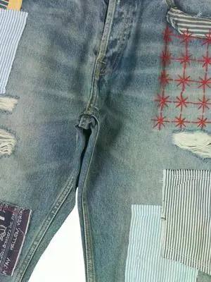 BLDG4 Patchwork Distressed Jeans