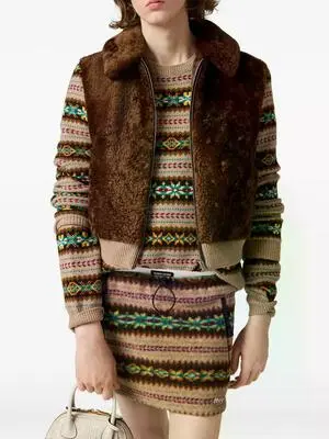 Miu Miu Shearling Blouson Jacket