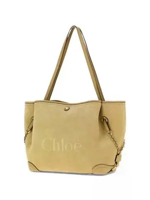 Chloé Clover Double Carry Bag In Suede Leather