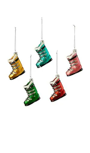 POPPY LANE Ski Boot Ornament - Multi