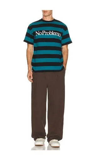 NO PROBLEMO Stripe Short Sleeve Tee