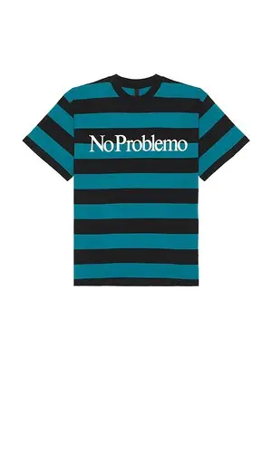 NO PROBLEMO Stripe Short Sleeve Tee