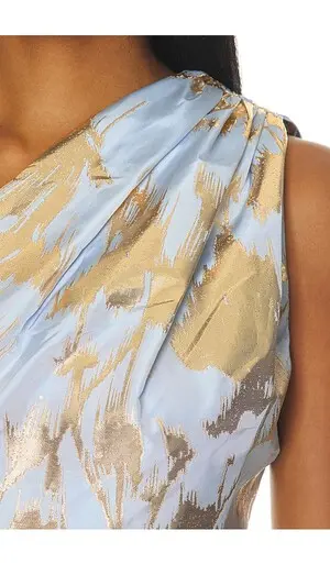 AKNVAS Paula One Shoulder Draped Dress