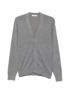 DIKTAT Button-up V-neck Cardigan - Grey