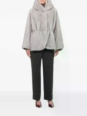 BULLY Faux-fur Hooded Coat - Grey