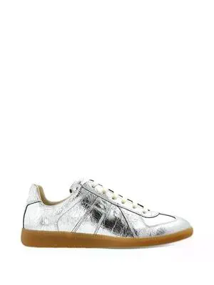MAISON MARGIELA Replica Metallic Leather Sneakers