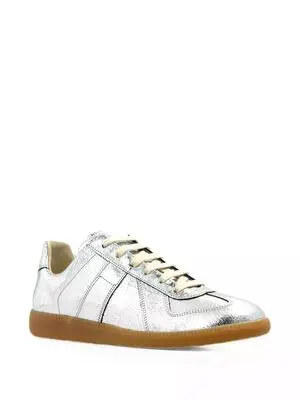 MAISON MARGIELA Replica Metallic Leather Sneakers