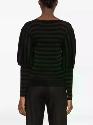 Paloma Wool Marmol Striped Puffed-sleeve Sweater