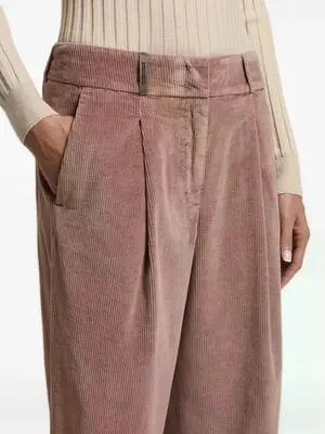 Peserico Pleated Corduroy Tapered Trousers