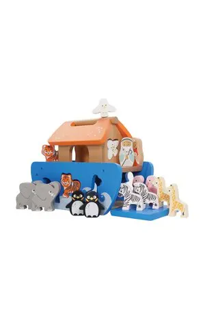 LE TOY VAN Noah's Wooden Ark & Animals Shape Sorter