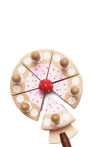 LE TOY VAN Sliceable Wooden Birthday Cake & Candles - Multi