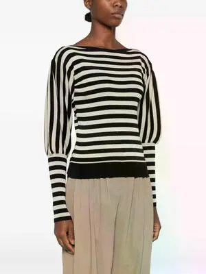 Paloma Wool Striped Balloon-sleeve Sweater