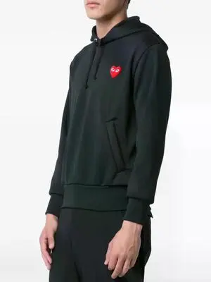 Comme Des Garçons Heart-patch Hoodie