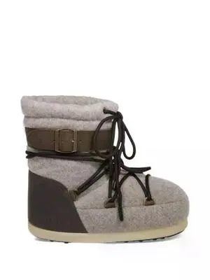 Moon Boot Evx Light Nubuck Beige Felt Boots - Neutrals