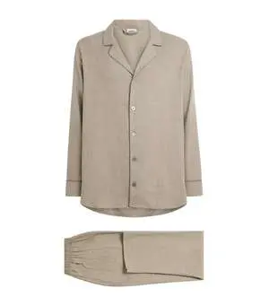 Zimmerli Cotton-merino Flannel Pyjama Set - Brown