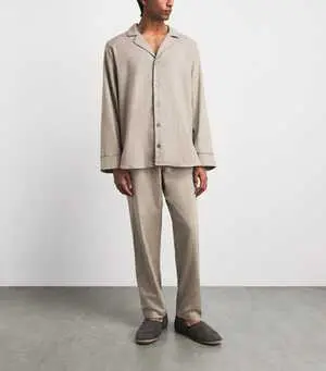 Zimmerli Cotton-merino Flannel Pyjama Set
