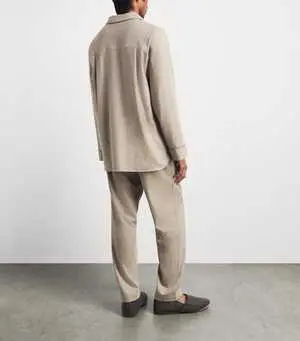 Zimmerli Cotton-merino Flannel Pyjama Set